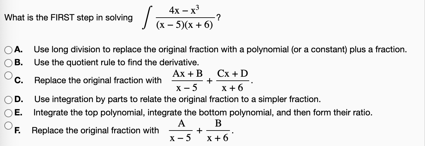 Solved What is the FIRST step in solving | Chegg.com