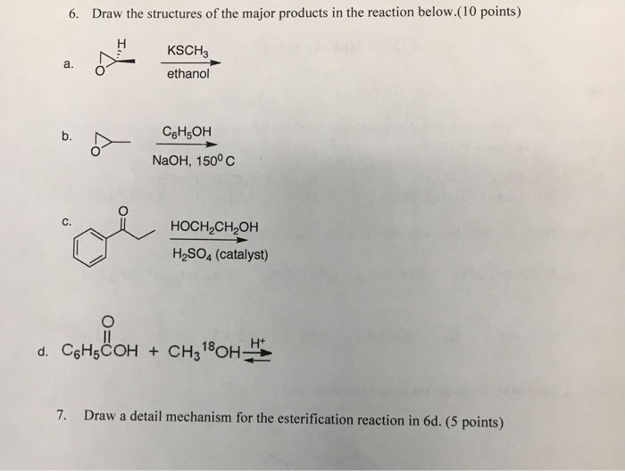 Solved Draw the structures of the major products in the | Chegg.com