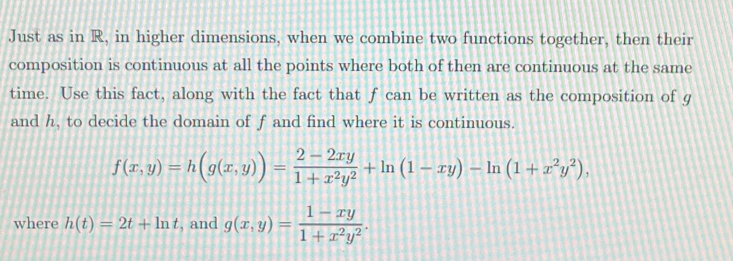 Solved Just as in R, ﻿in higher dimensions, when we combine | Chegg.com