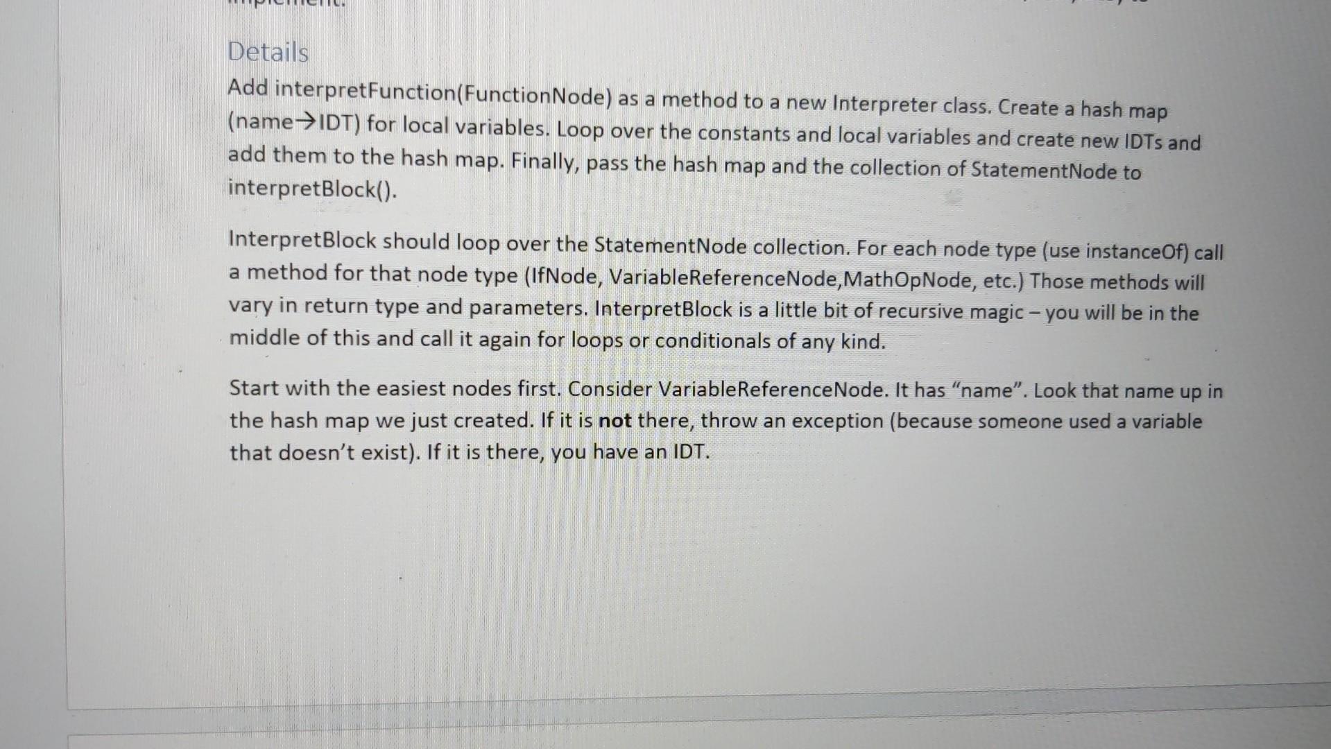 Solved Introduction We will work on the interpreter itself | Chegg.com