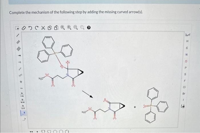 Solved Complete the mechanism of the following step by | Chegg.com