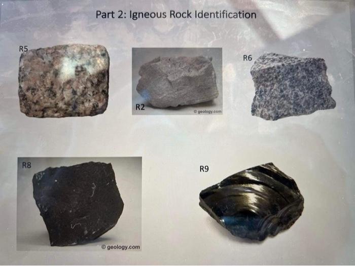 Solved Part 2: Igneous Rock Identification a) Using the nine | Chegg.com