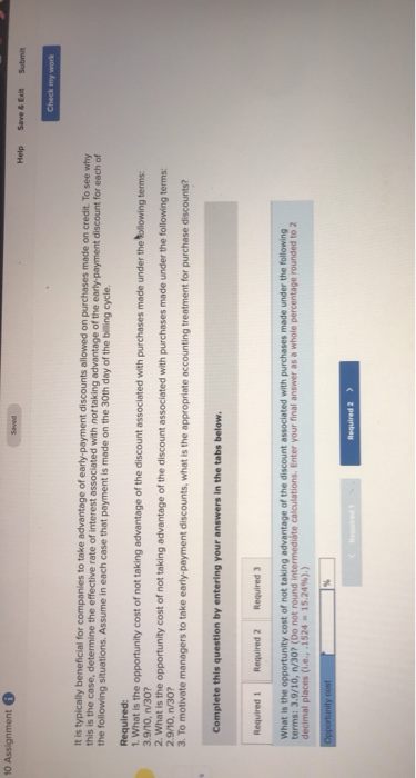 Solved 10 Assignment Help Save & Exit Submit Check my work | Chegg.com