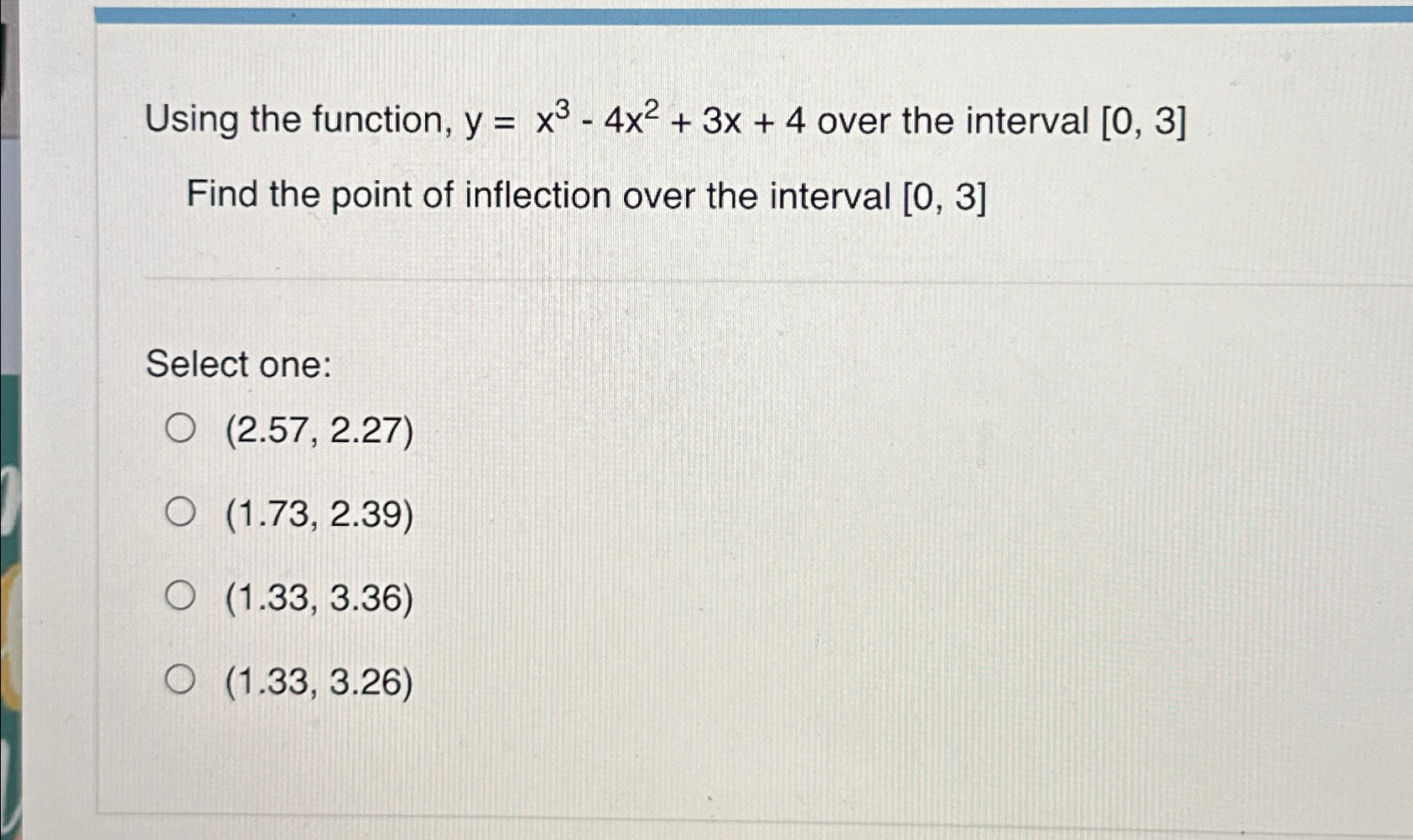 Solved Using the function, y=x3-4x2+3x+4 ﻿over the interval | Chegg.com