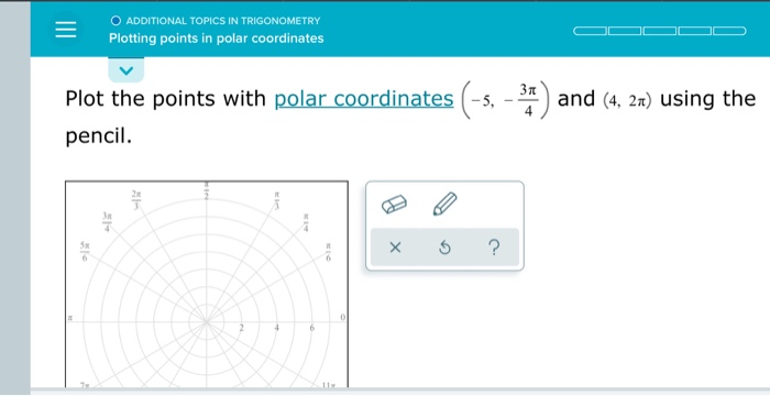 Solved O ADDITIONAL TOPICS IN TRIGONOMETRY Plotting points | Chegg.com Solved O ADDITIONAL TOPICS IN TRIGONOMETRY Plotting points | Chegg.com