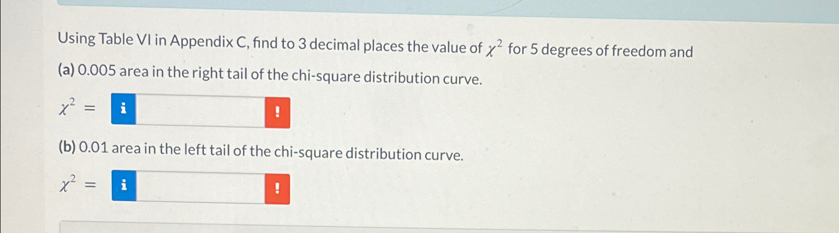 Solved Using Table VI in Appendix C, ﻿find to 3 ﻿decimal | Chegg.com