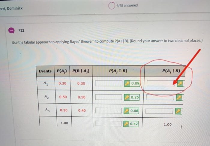 Solved 4/48 answered eri, Dominick F22 Use the tabular | Chegg.com