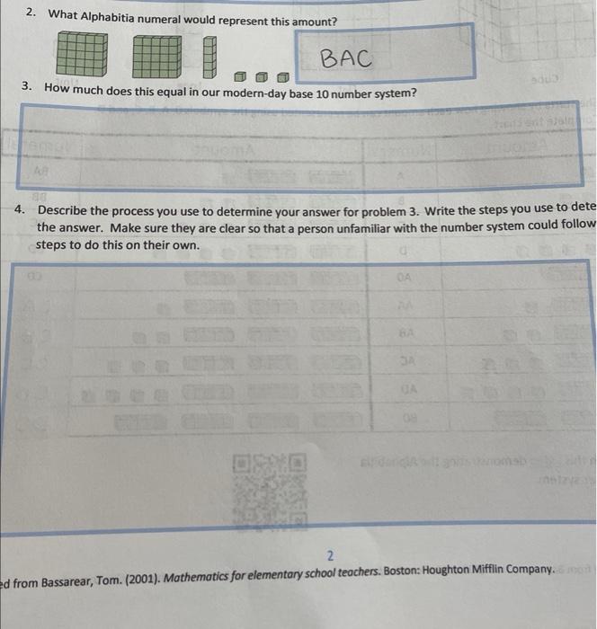 Solved 2. What Alphabitia numeral would represent this | Chegg.com