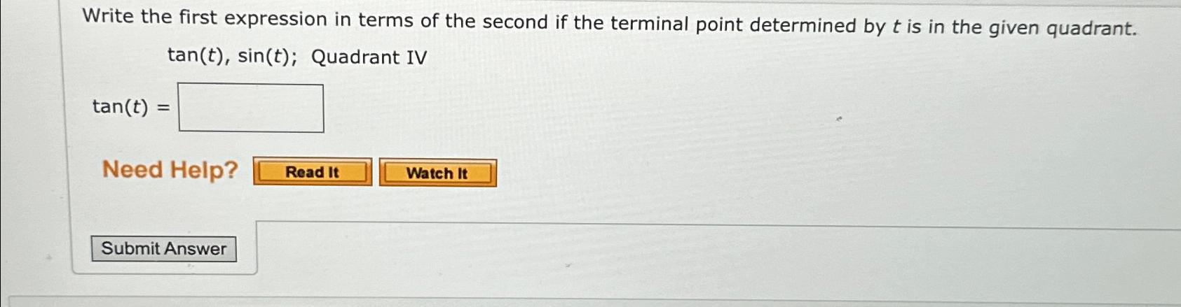 Solved Write the first expression in terms of the second if | Chegg.com
