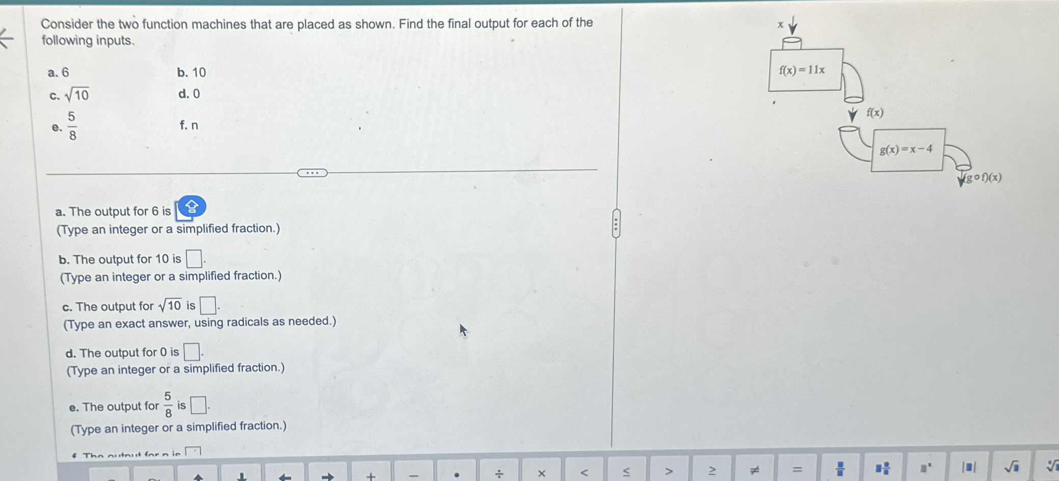 Solved Consider the two function machines that are placed as | Chegg.com