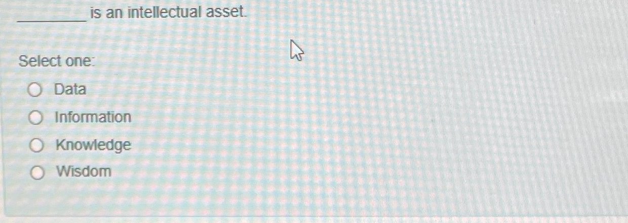 Solved is an intellectual asset.Select | Chegg.com