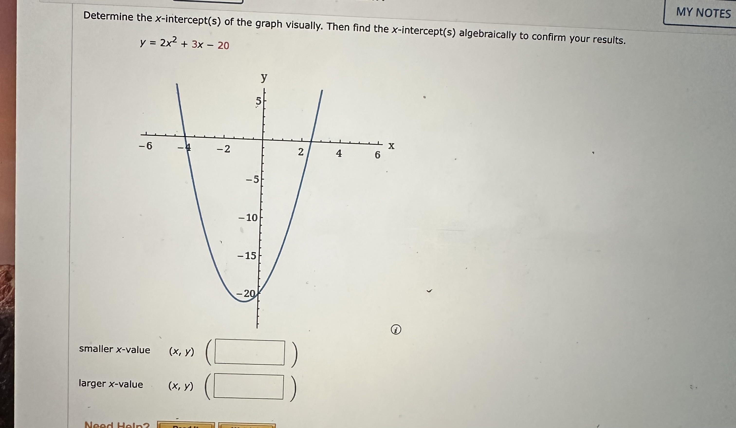 Solved Determine the x-intercept(s) ﻿of the graph visually. | Chegg.com