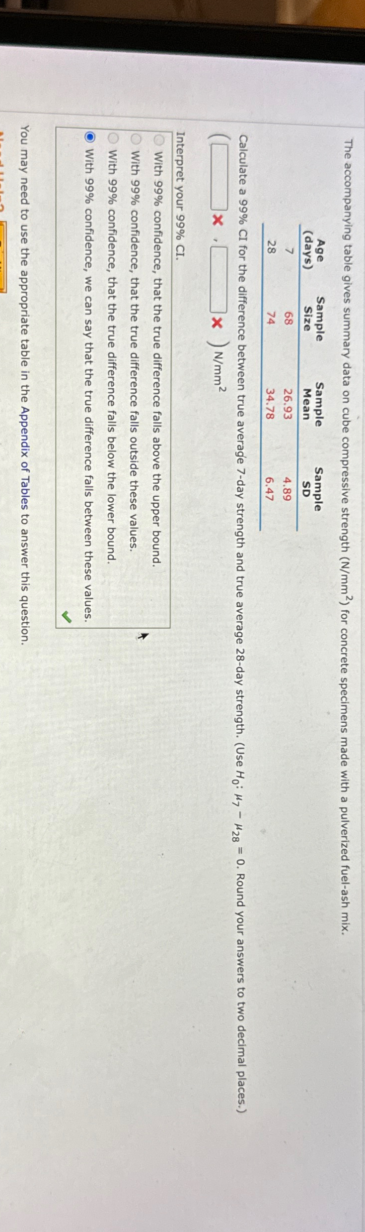Solved The accompanying table gives summary data on cube | Chegg.com