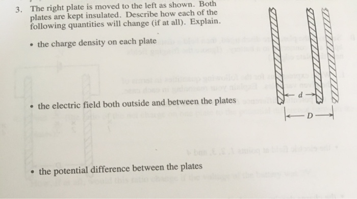 Solved 3. The right plate is moved to the left as shown. | Chegg.com
