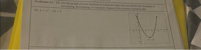 Solved Use the graph of each function to estimate intervals | Chegg.com