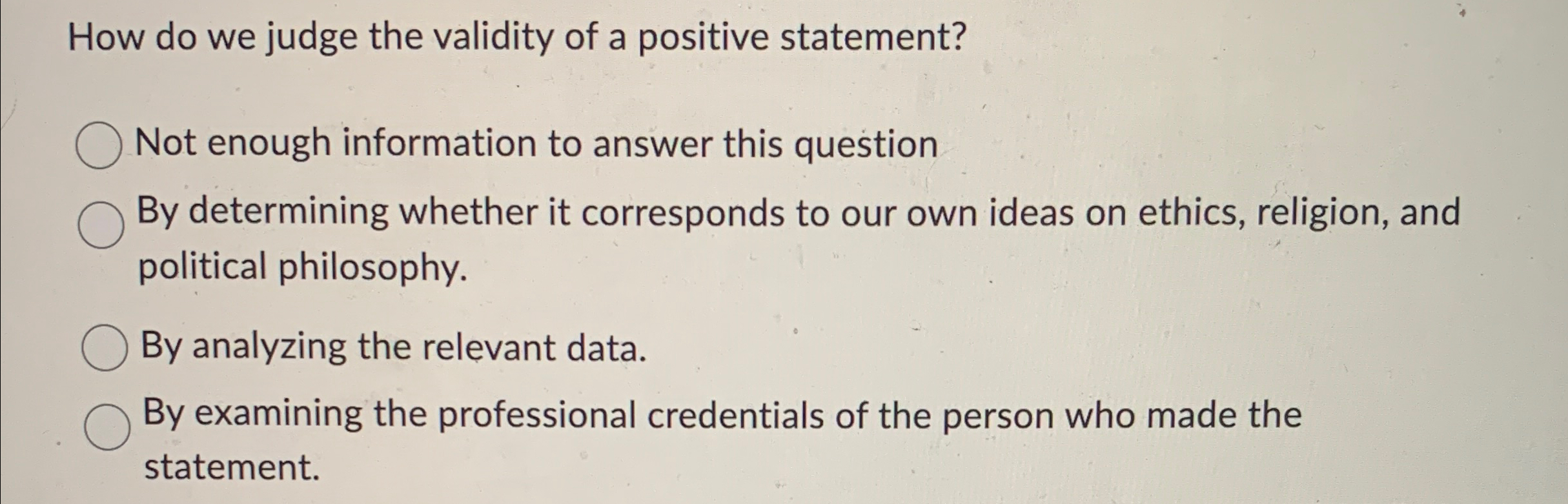 Solved How do we judge the validity of a positive | Chegg.com