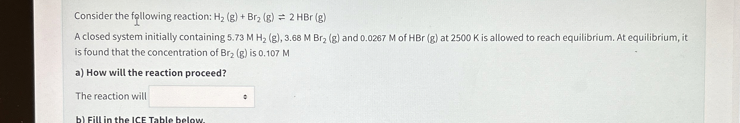 Solved Consider the following reaction: | Chegg.com