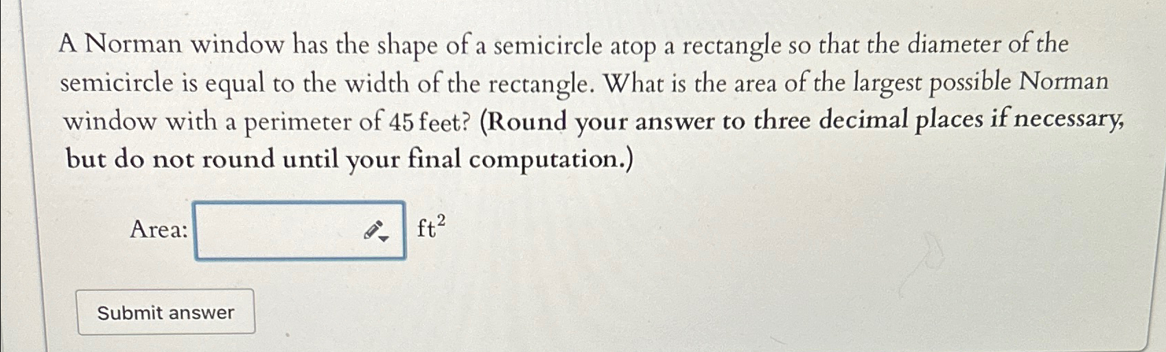 Solved A Norman window has the shape of a semicircle atop a | Chegg.com