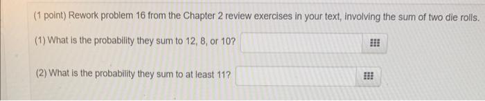 (1 point) Rework problem 16 from the Chapter 2 review | Chegg.com
