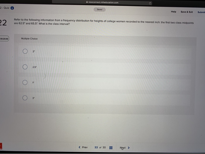 Solved newconnect.meducation.com - Quiz Help Save & Exit | Chegg.com