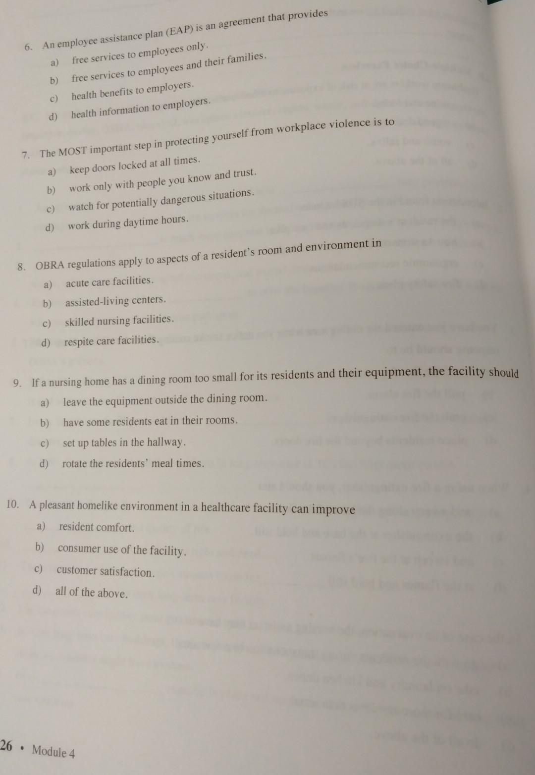 Solved 6. An employee assistance plan (EAP) is an agreement | Chegg.com
