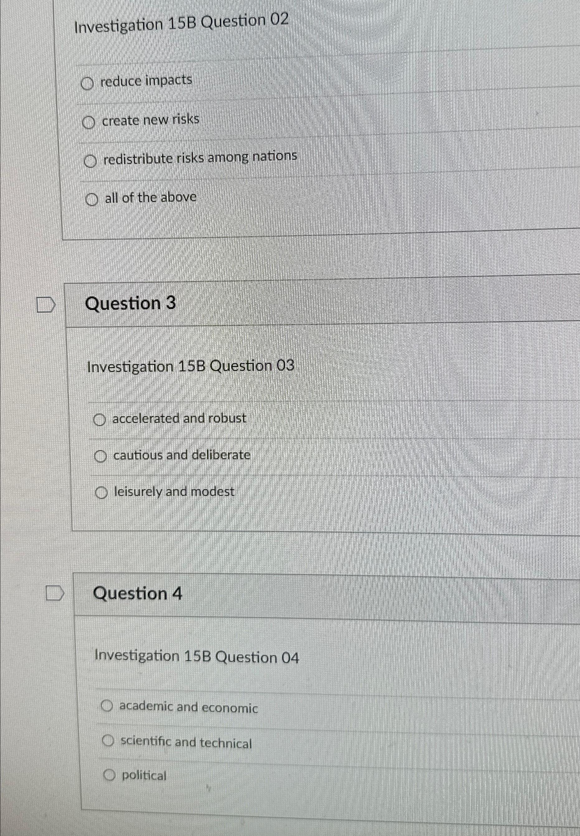 Investigation 15B Question 02reduce Impactscreate New Chegg
