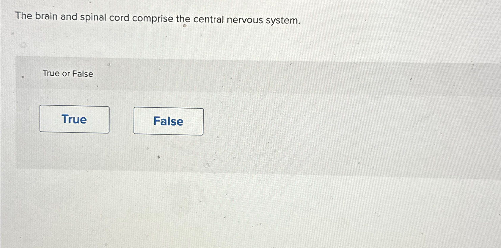 Solved The brain and spinal cord comprise the central | Chegg.com