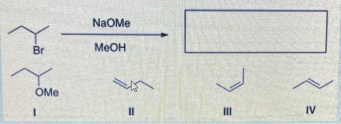 Solved NaoMe Br MeOH OMe 1 11 IV | Chegg.com