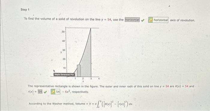 Solved To find the volume of a solid of revolution on the | Chegg.com