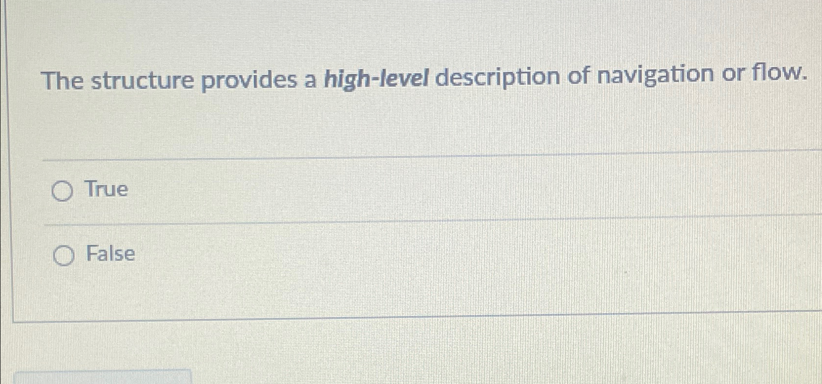 Solved The structure provides a high-level description of | Chegg.com