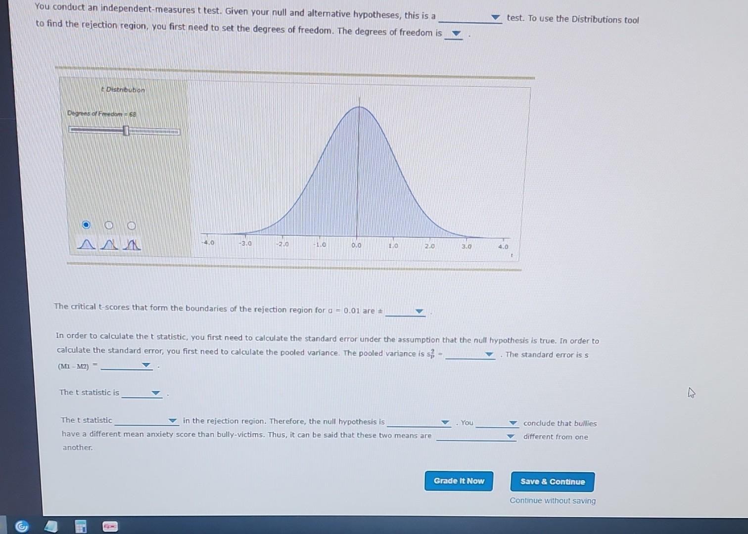 You conduct an independent-measures t test. Given | Chegg.com