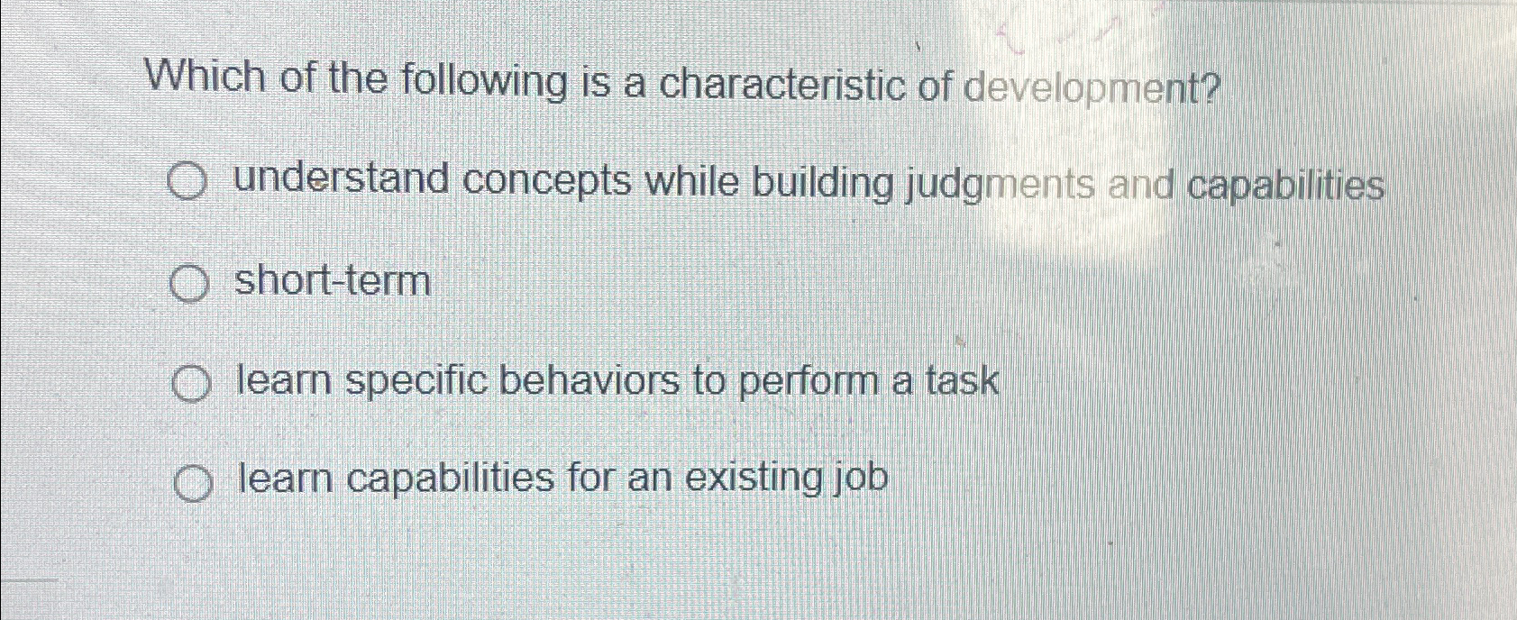 Solved Which of the following is a characteristic of | Chegg.com