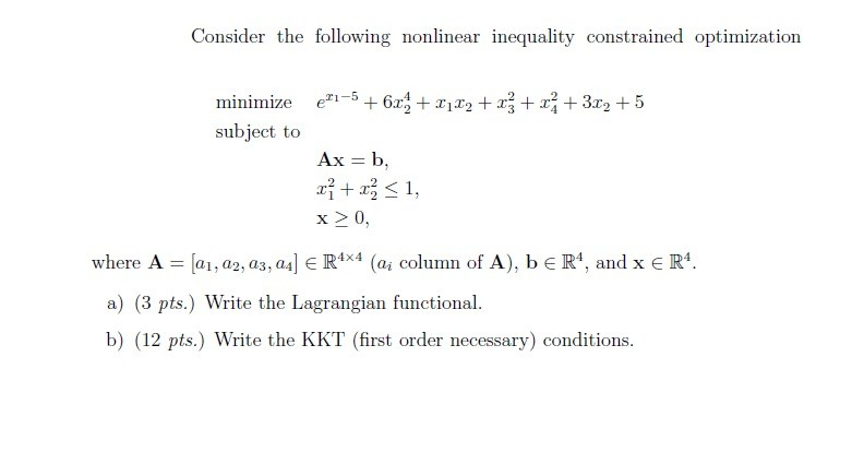 Solved Consider the following nonlinear inequality | Chegg.com