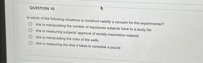 Solved In which of the following situations is construct | Chegg.com