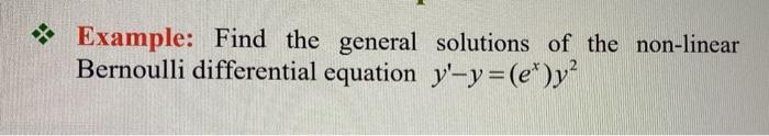 Solved Example: Find the general solutions of the non-linear | Chegg.com