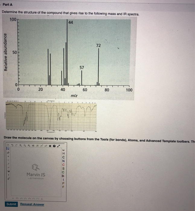 Solved Part A Determine The Structure Of The Compound That
