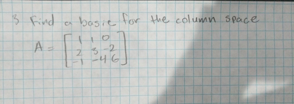 Solved s Find a basic for the column space | Chegg.com