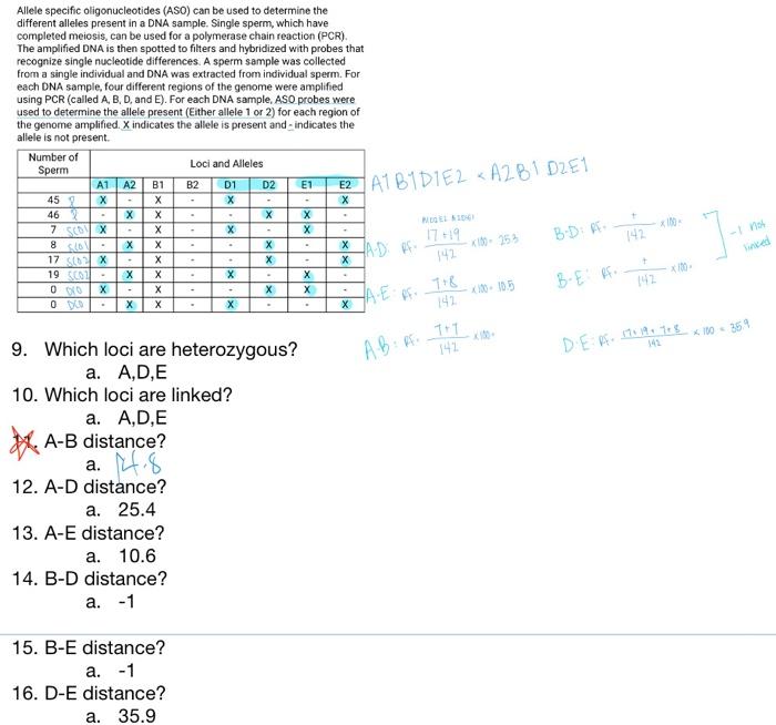 Solved Allele specific oligonucleotides (ASO) can be used to | Chegg.com