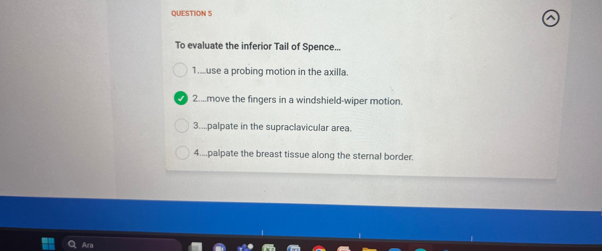 Solved QUESTION 5To evaluate the inferior Tail of | Chegg.com