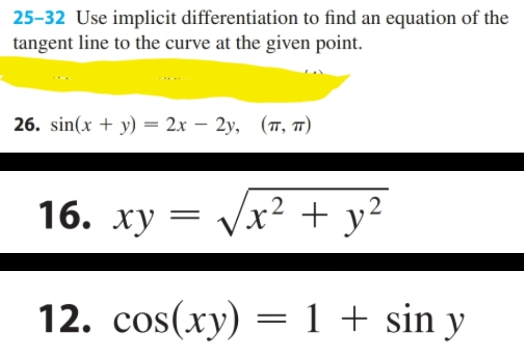 Solved 25-32 ﻿Use implicit differentiation to find an | Chegg.com