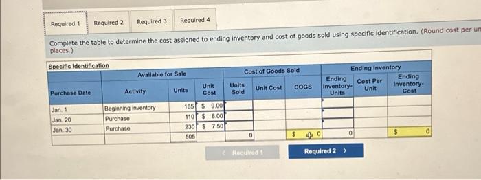 Solved Complete the table to determine the cost assigned | Chegg.com