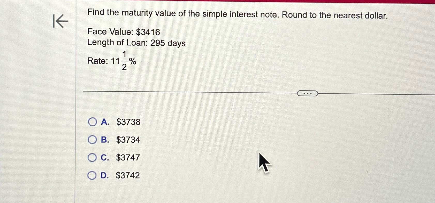 Solved Find the maturity value of the simple interest note. | Chegg.com