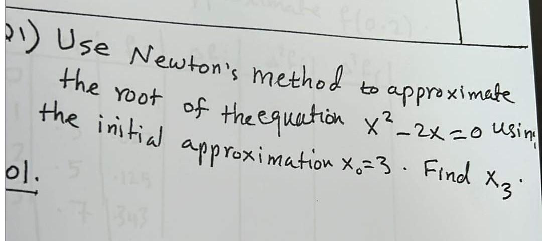 Solved 21) Use Newton's method to approximate the root of | Chegg.com