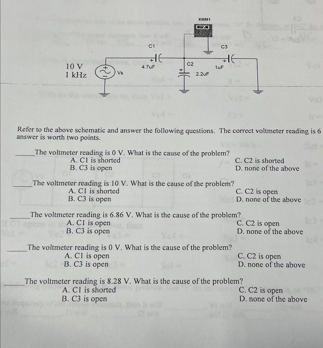 Solved Refer to the above schematic and answer the following | Chegg.com