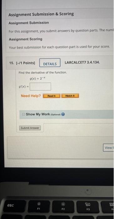 Solved Assignment Submission \& Scoring Assignment | Chegg.com