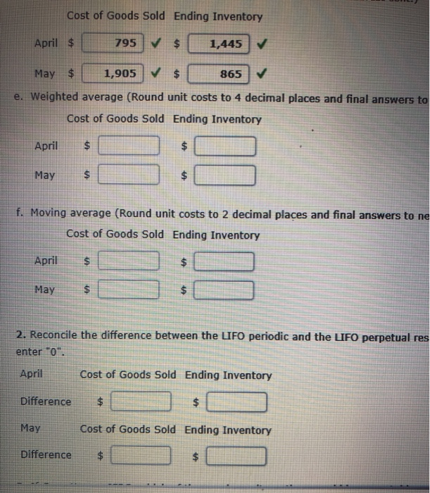 Solved Alternative Inventory Methods Garrett Company has the | Chegg.com