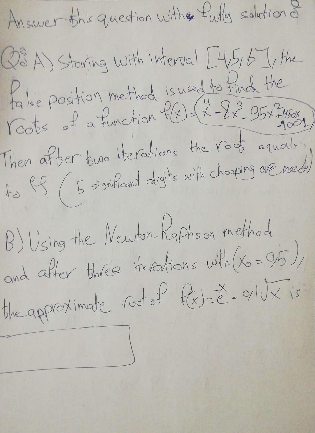Solved -1001 늬 Answer this question with fully solution & Q3 | Chegg.com