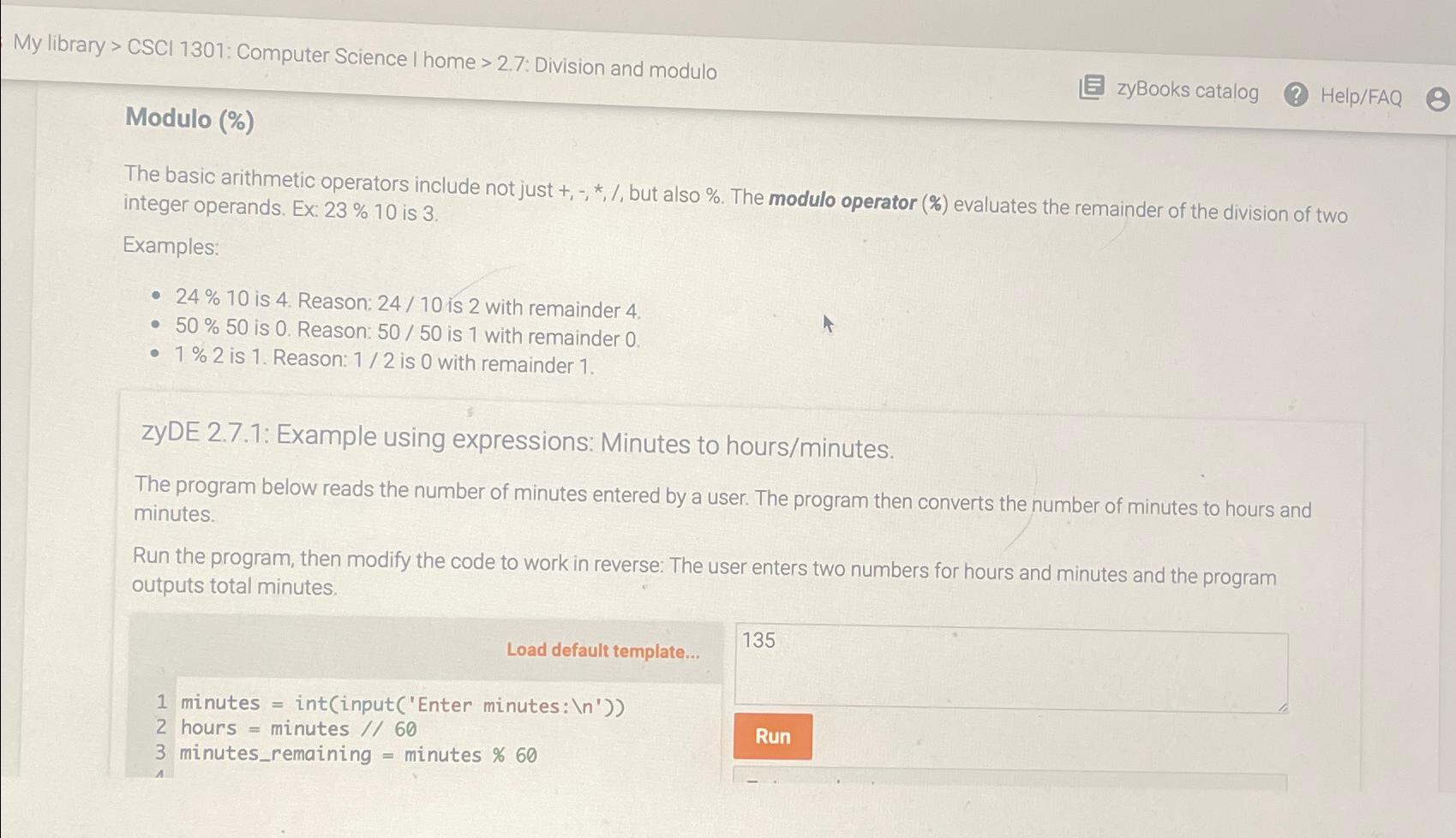 Solved My library > ﻿CSCl 1301: Computer Science I home | Chegg.com