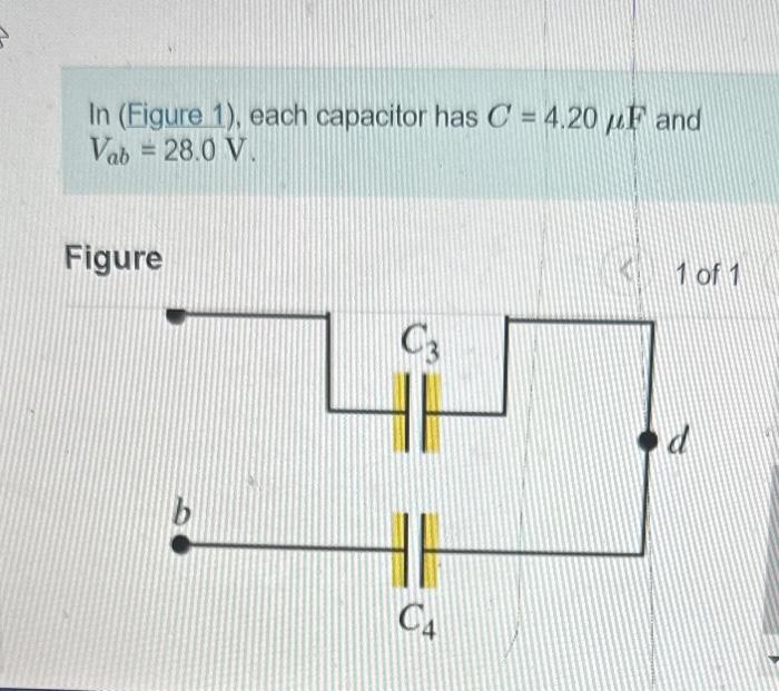 In (Figure 1), each capacitor has C=4.20μF and | Chegg.com