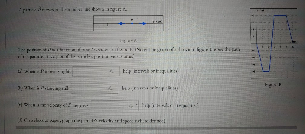 Solved A particle P moves on the number line shown in figure | Chegg.com